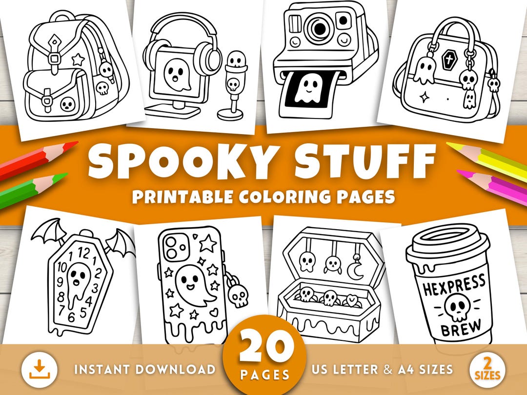 Halloween Coloring Pages for Kids and Adults, Spooky Bold & Easy ...