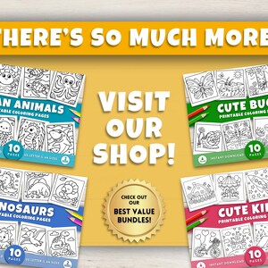 Cute Animal Coloring Pages Mega Bundle for Kids, Toddlers ...