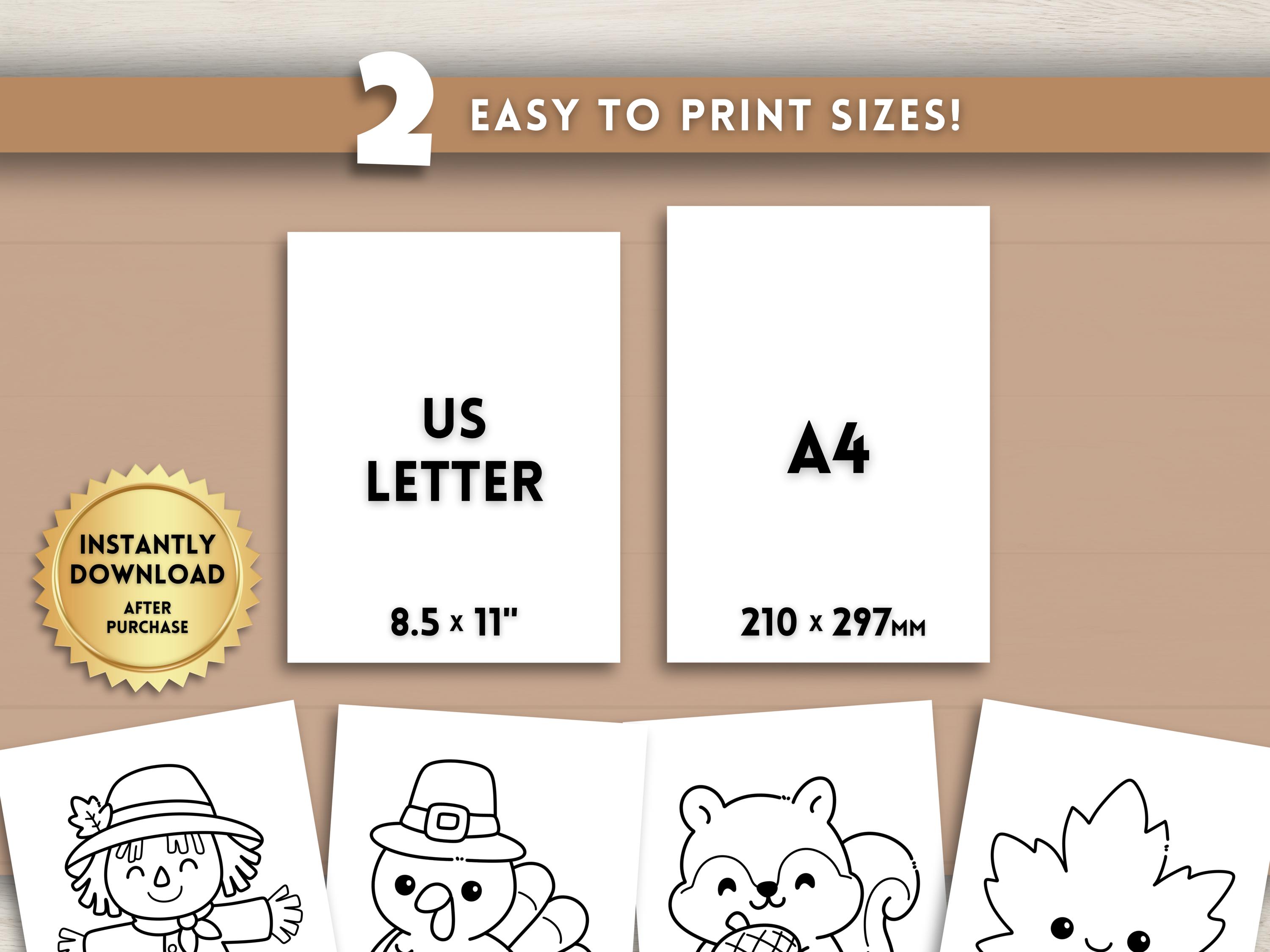 Thanksgiving Coloring Pages for Kids & Adults, Bold and Easy Fall ...