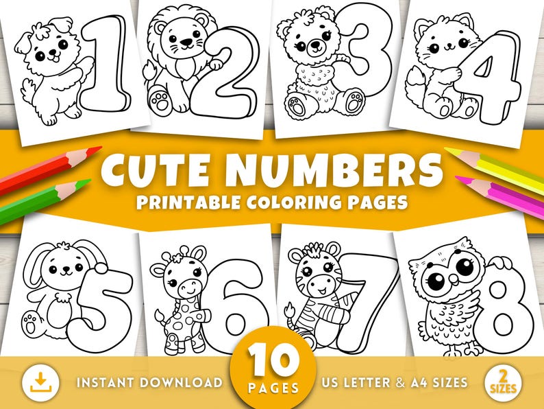 Toddler Coloring Pages for Kids & Preschoolers, Easy Animal Coloring ...