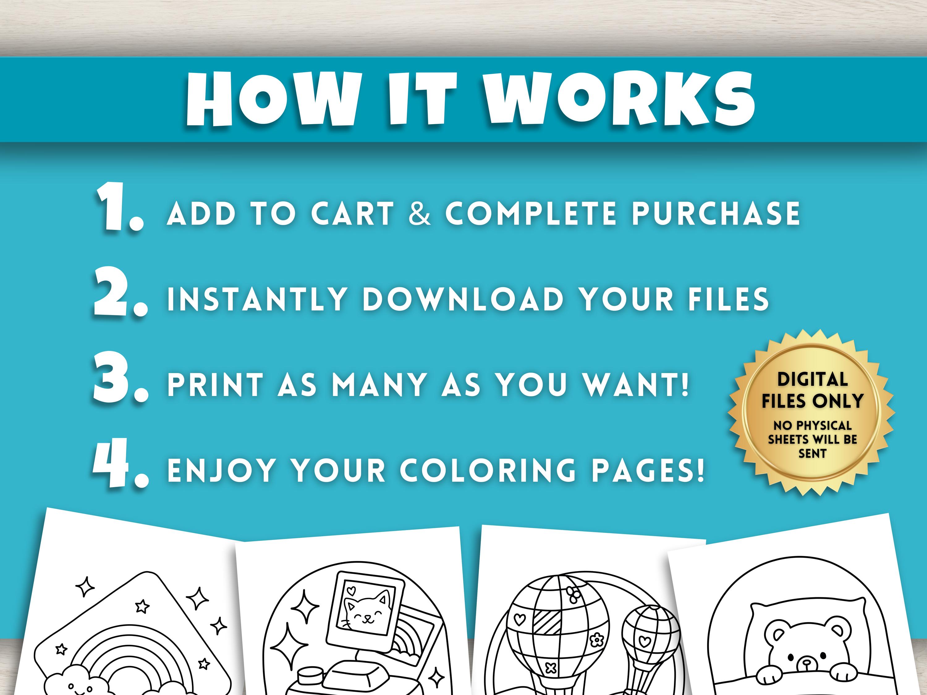 Simple Art Coloring Pages for Kids and Adults, Easy Bold Line Art ...