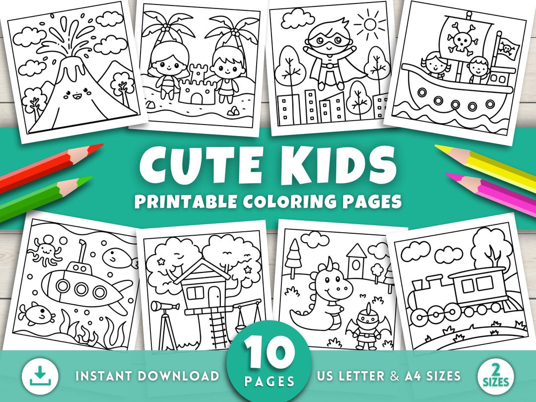 Cute and Easy Coloring Pages for Kids, Toddlers & Preschoolers, Bold ...