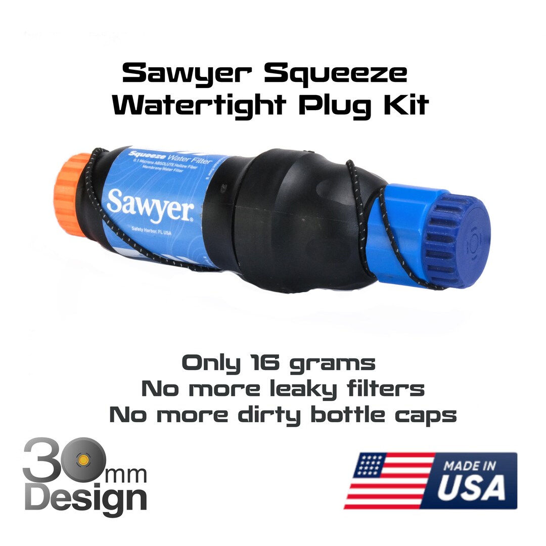 Watertight Plug Kit for Sawyer Squeeze & Micro Water Filter, Optional ...