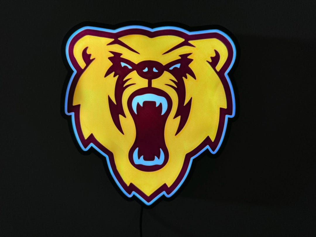 Barron Bears LED Lit School Logo Sign - Etsy
