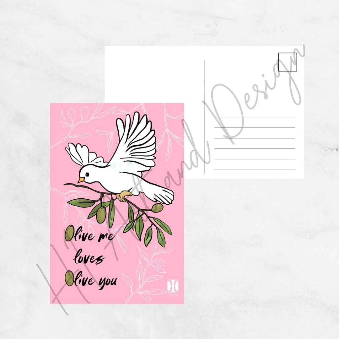 Olive Me Loves Olive You, Printable Card, Postcard, Instant Download ...