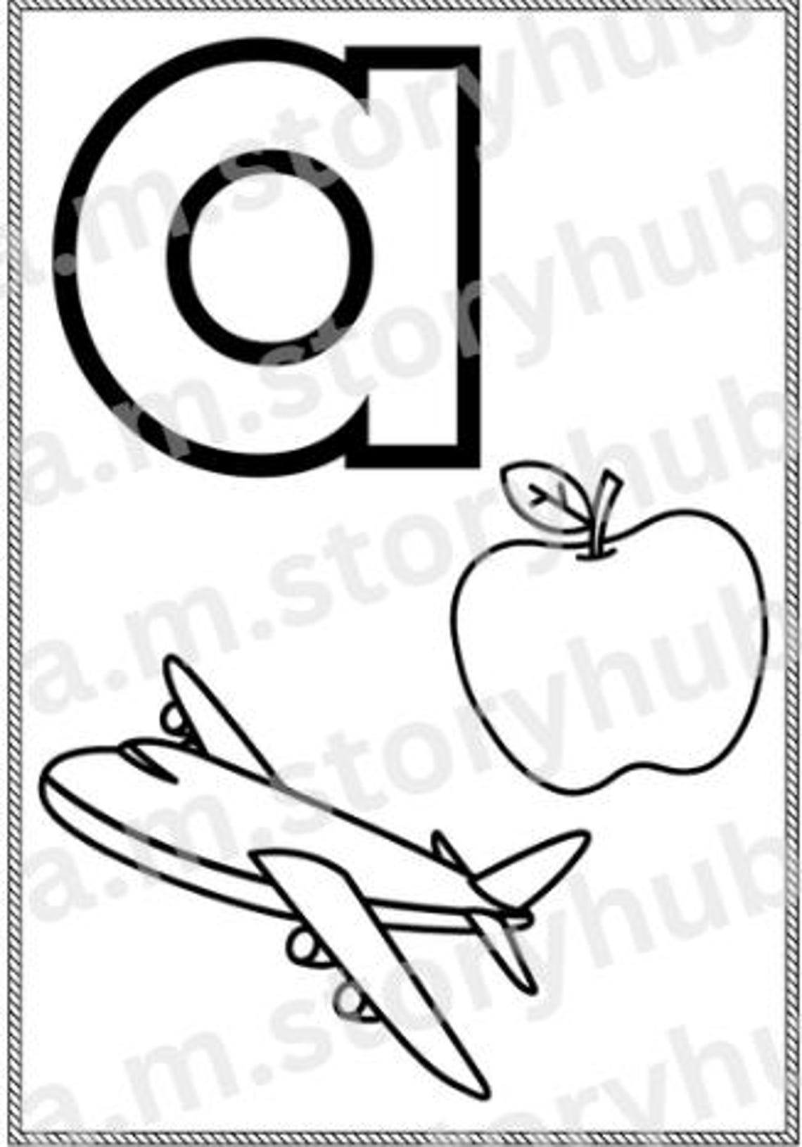Lowercase Alphabets A-z Coloring Pages for Kids |high Quality Printable ...