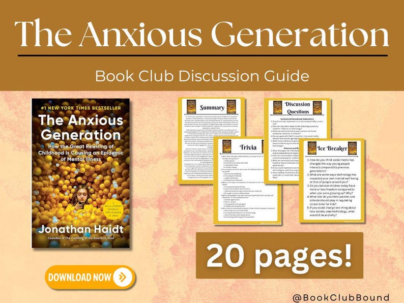 The Anxious Generation Book Club Guide | Discussion Questions ...