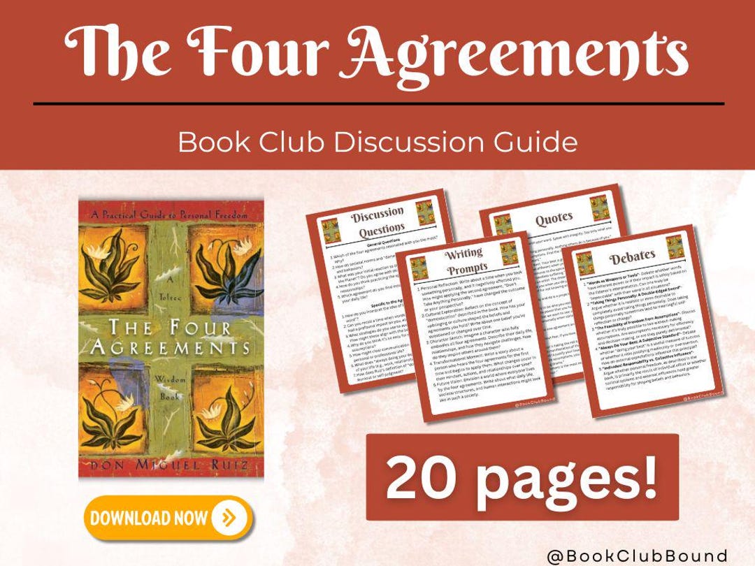 The Four Agreements by Don Miguel Ruiz: Book Club Guide With Questions ...