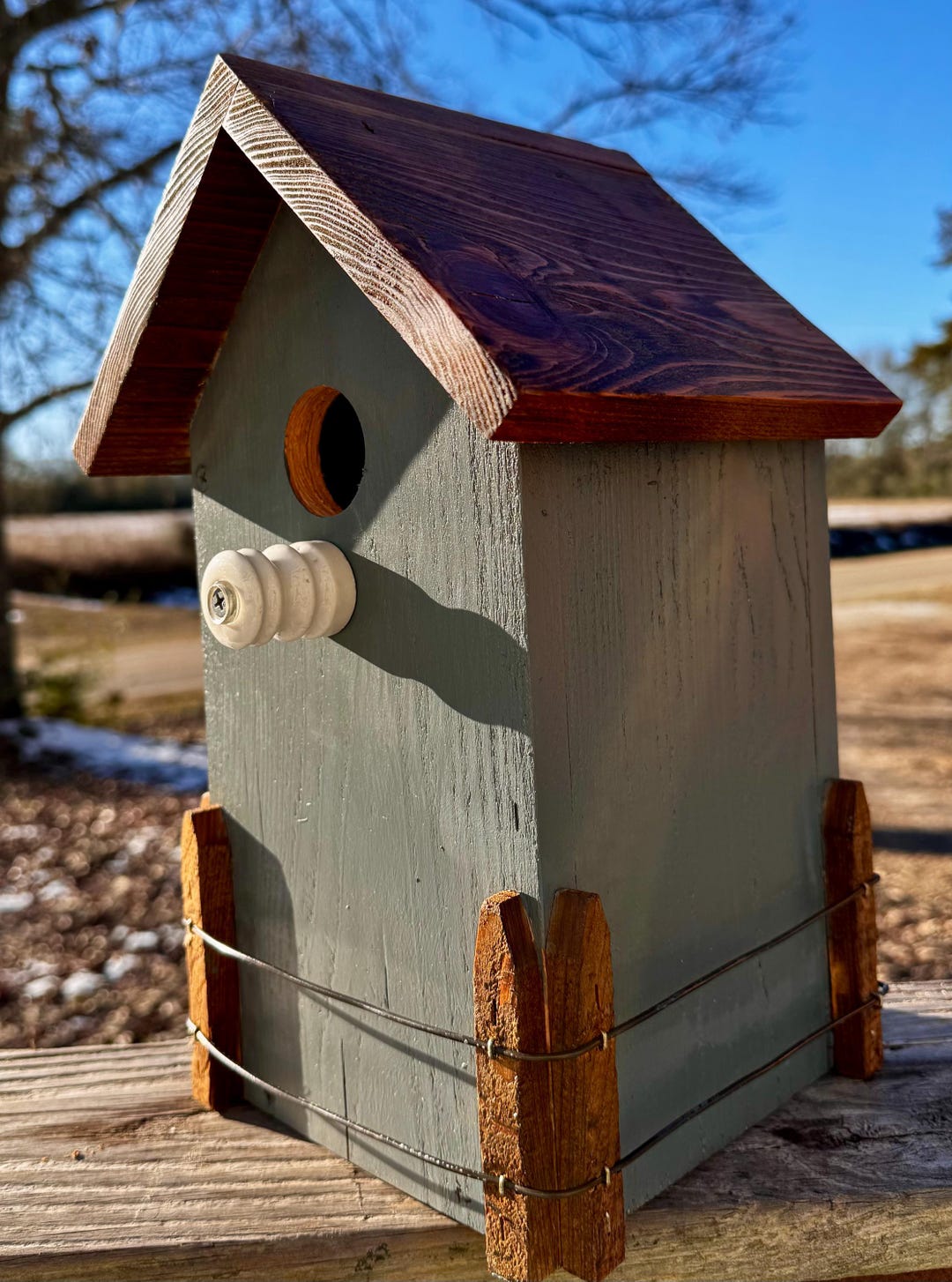 Rustic Farm Inspired Bird House V2, (great Bluebird House) - Etsy