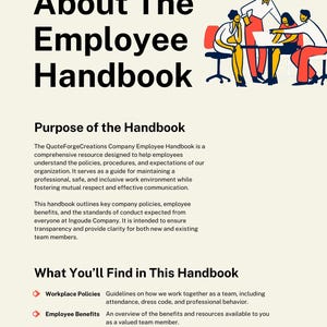 Comprehensive Employee Handbook Template: Policies, Procedures & Best ...