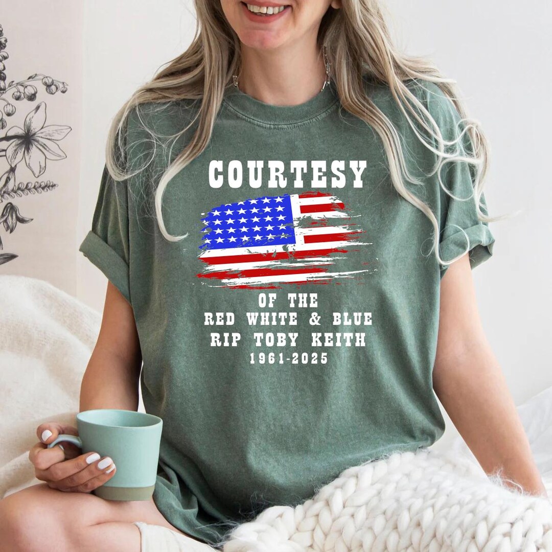 In Memory of Toby Keith 1961 to 2024 Red White Blue Tshirt ,USA Flag ...