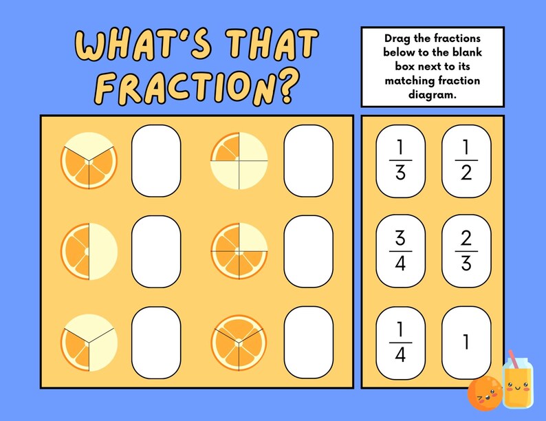 A Bundle of Fun Fractions: A Beginner's Guide for Kids - Etsy
