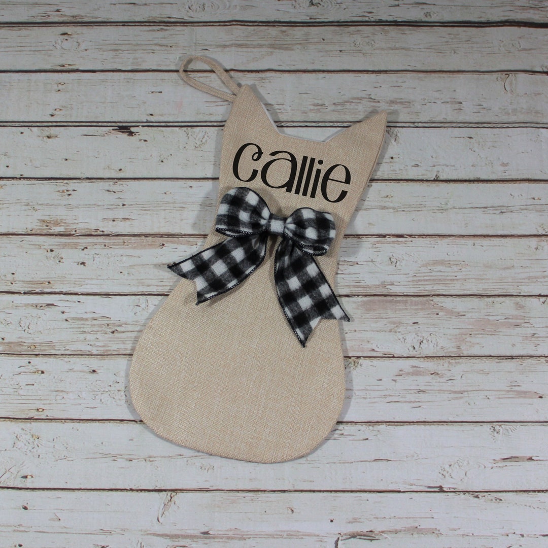 Pet Stocking, Burlap Cat Stockings, Christmas Cat Stockings ...
