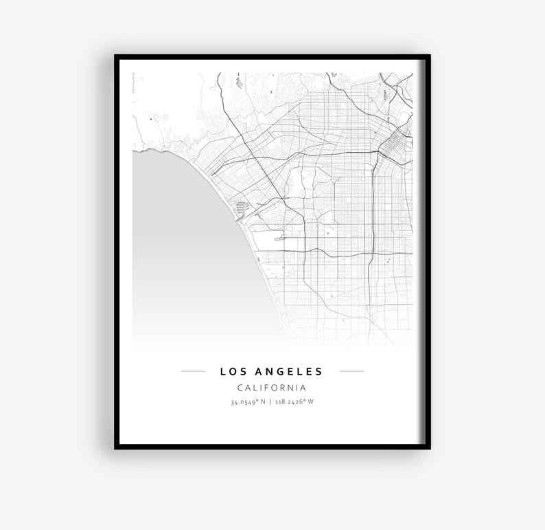 Hometown Map, Poster, Any City, Any Town, Large Map, Your City, Custom ...