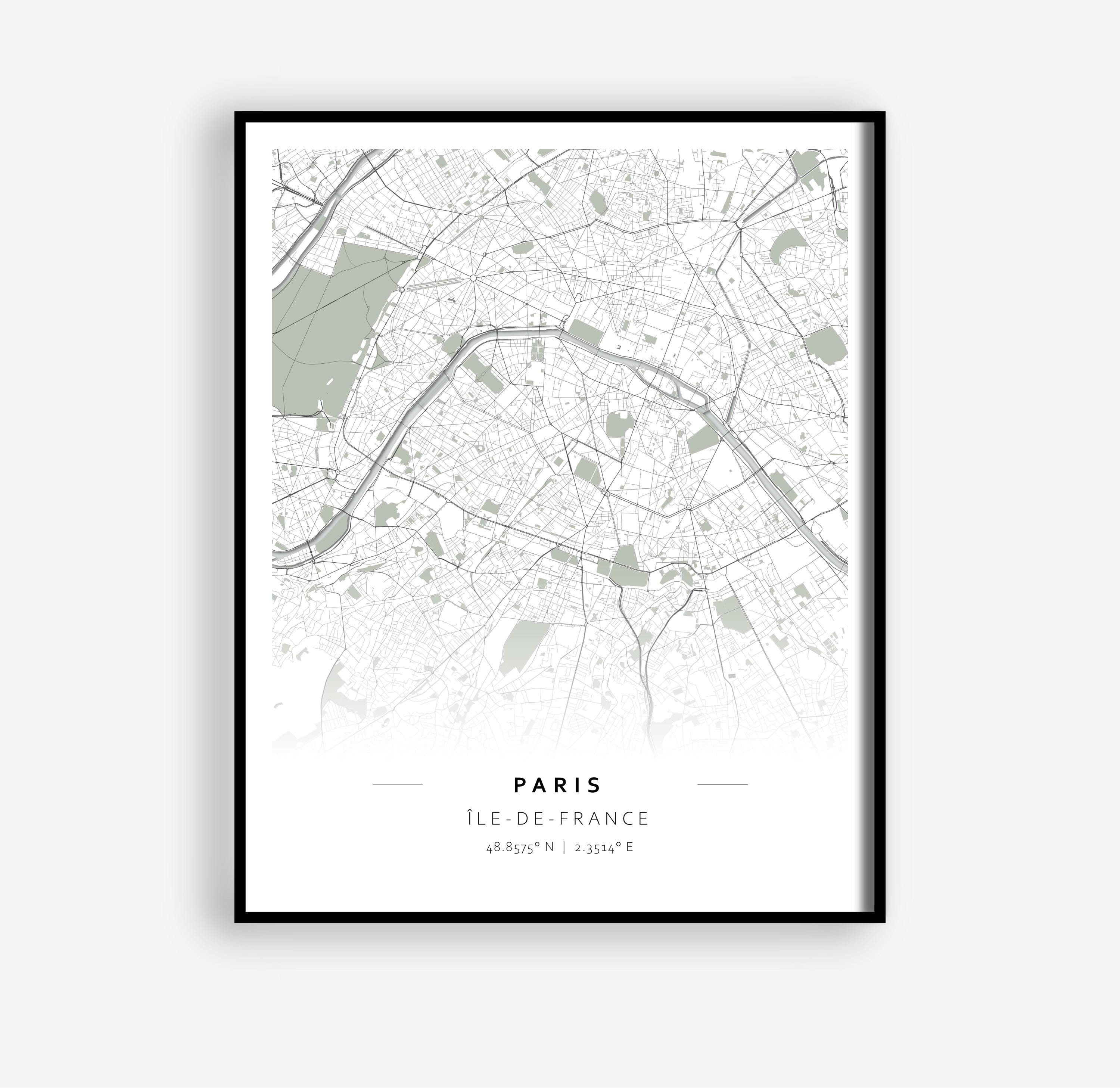 Hometown Map, Poster, Any City, Any Town, Large Map, Your City, Custom ...
