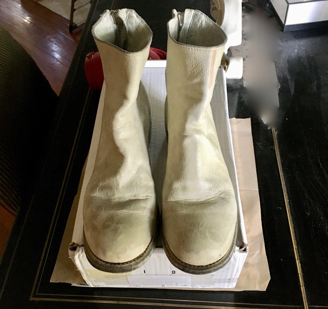 GUIDI 796Z 906t Warm White Stag Leather Back Zip Boot CCP Milk SS13 38 ...
