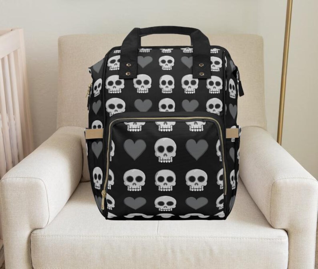 Gothic Diaper Bag,baby Shower ,skulls Diaper Bag,skulls ...
