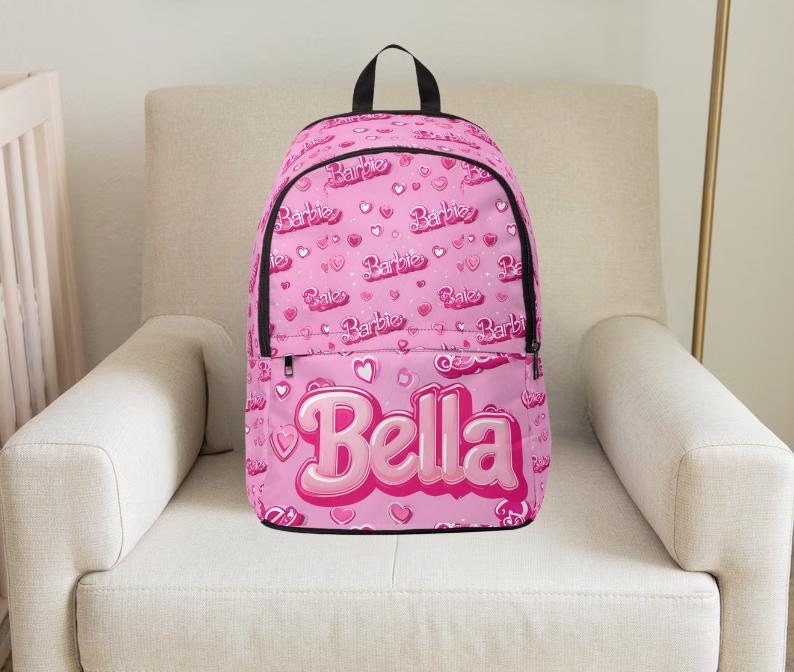Barbie Barbie Backpack, Personalized Girls Backpack, Custom Kids Bag ...