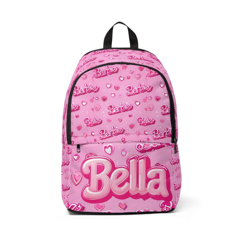 Barbie Barbie Backpack, Personalized Girls Backpack, Custom Kids Bag ...