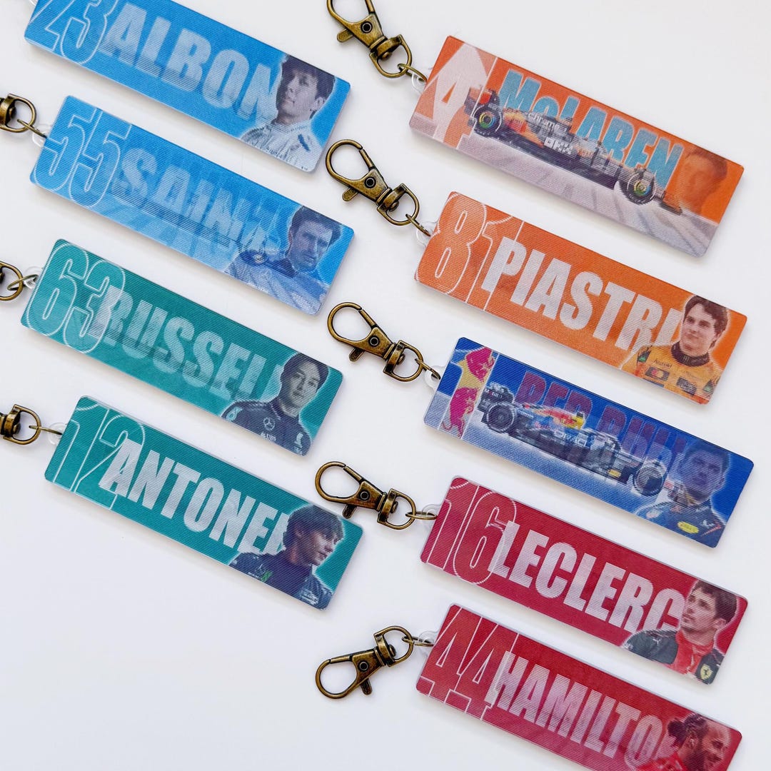 Formula 1 Motion-effect Keychain (ferrari, Red Bull, Mercedes, Mclaren ...