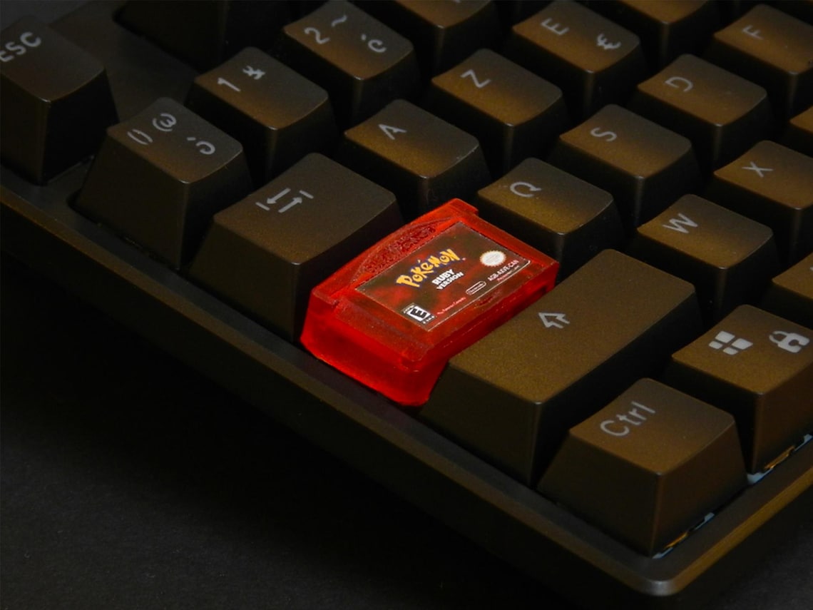 Pokemon Ruby Artisan Keycaps - Handmade With Translucent Red Resin for ...