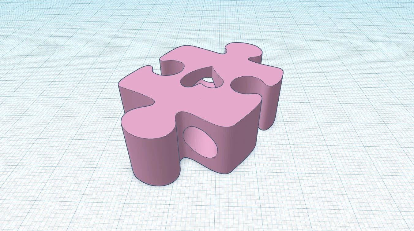 Autism Puzzle Straw Topper STL File for 3D Print AND Gcode for FDM Machines - Etsy