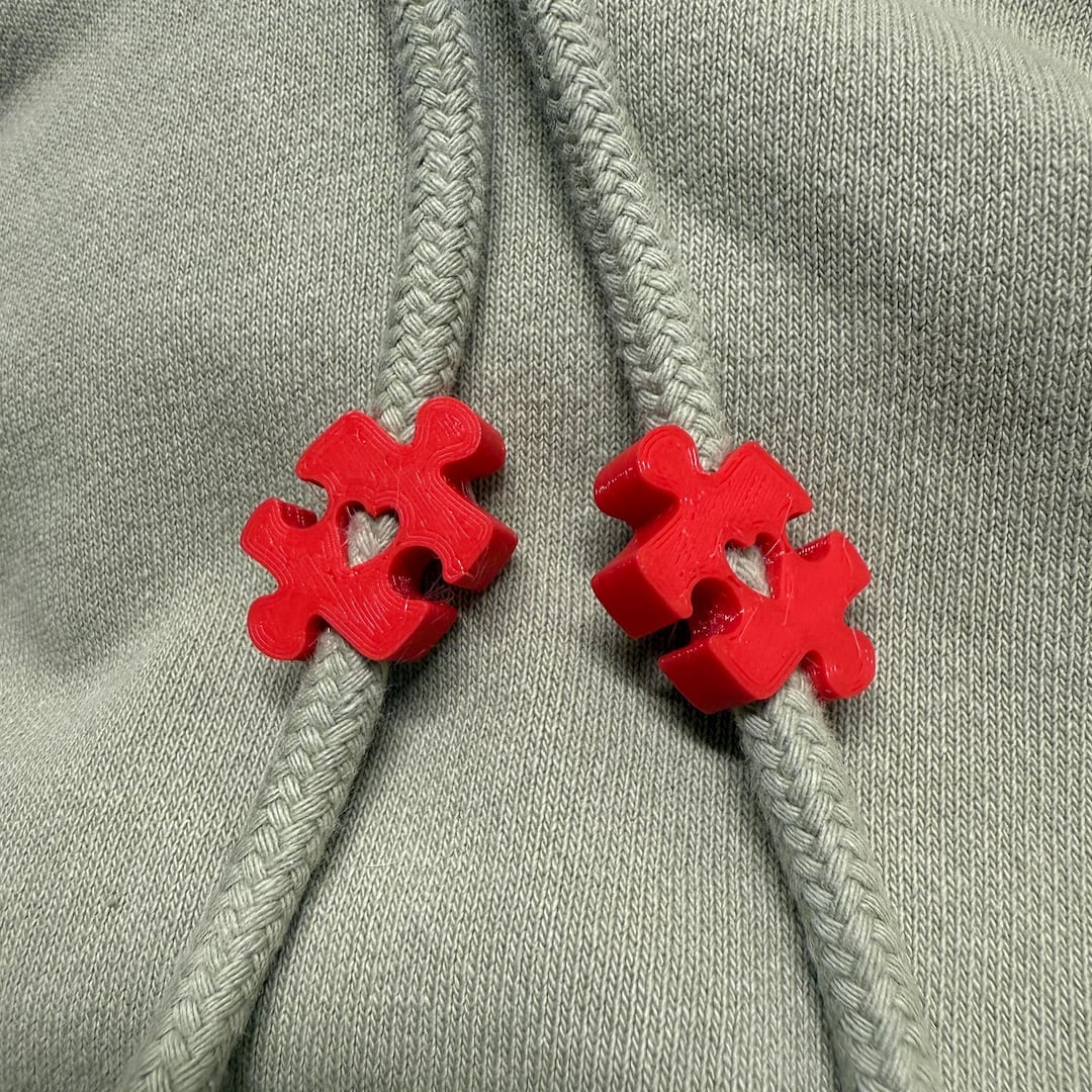 Autism Puzzle Hoodie Drawstring Beads STL File for 3D Print AND Gcode ...