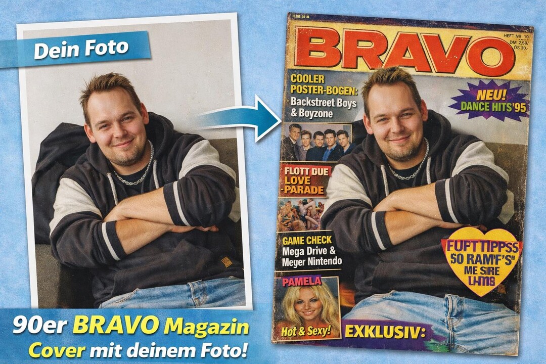 Personalized 90s Magazine Cover in Bravo-style, Family Photo Retro Gift ...