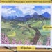 Magazine Paper Collage Original Art Print - Mountain Scene and Flowers ...