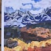 Magazine Paper Collage Original Art Print - Mountains and Trees ...