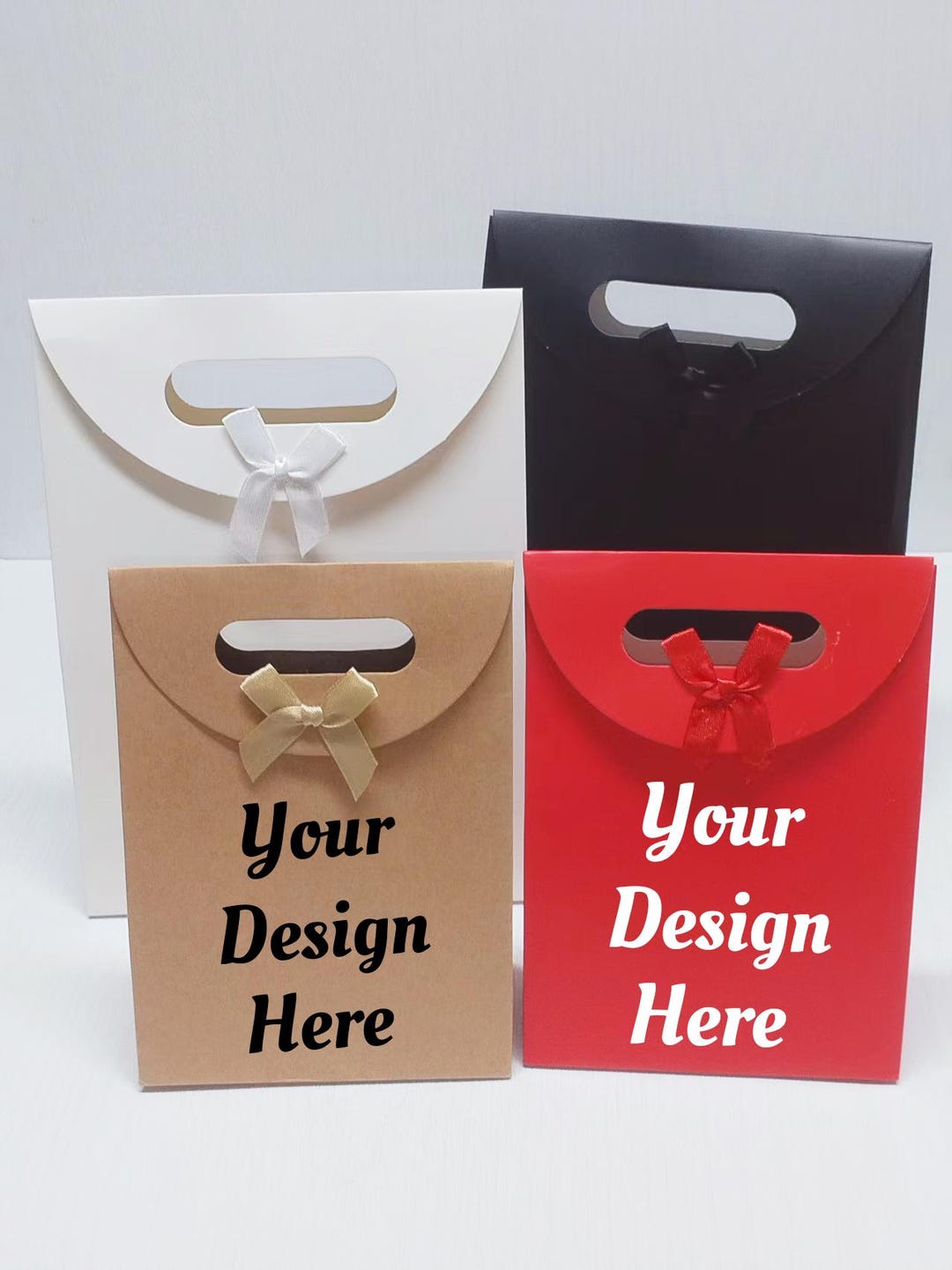 Personalized Gift Bags, Custom Christmas Gift Bag, Small Kraft Paper ...