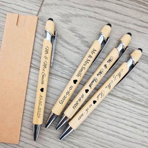 Personalized Wedding Pen, Custom Wood Pen, Wedding Favors for Guests in ...
