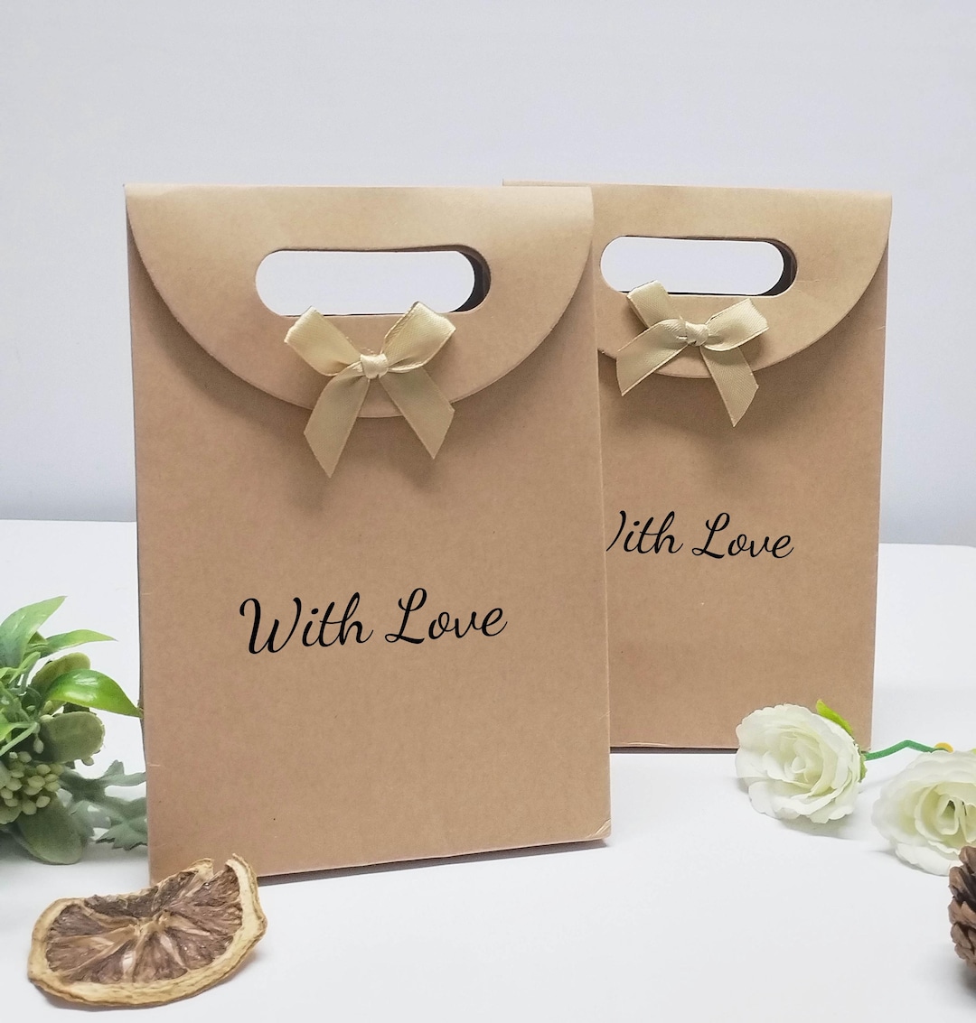 With Love Gift Bags, Thank You Bag, Personalized Name Favor Bags, for ...