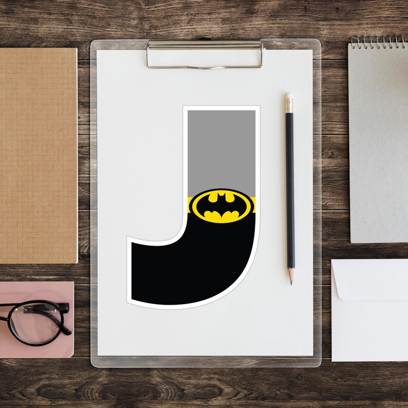 Batman Logo Alphabet, Numbers, and Symbols Printable Digital Download ...