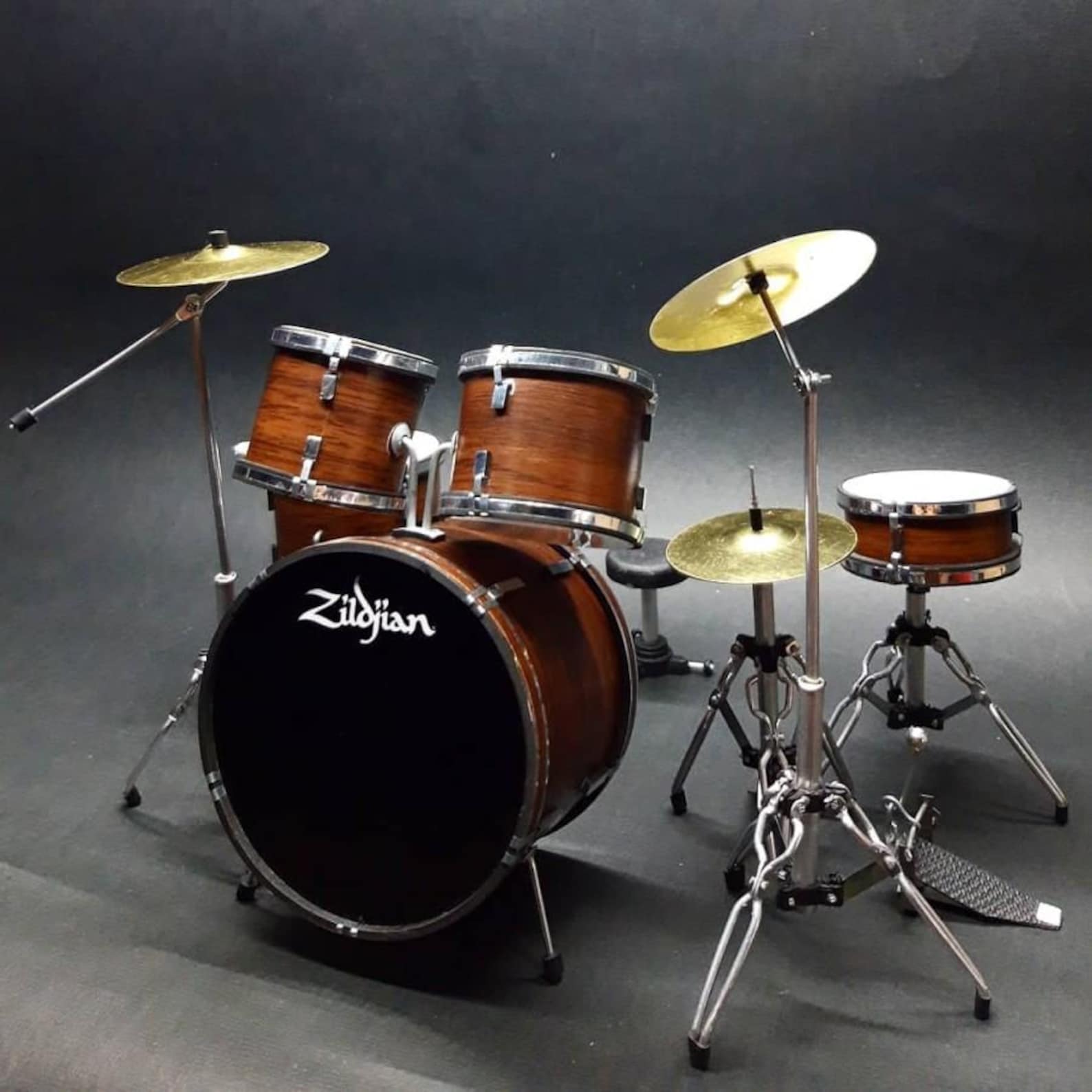 Miniature Drum Kit Exclusive Brown Musical Instrument Display Special ...