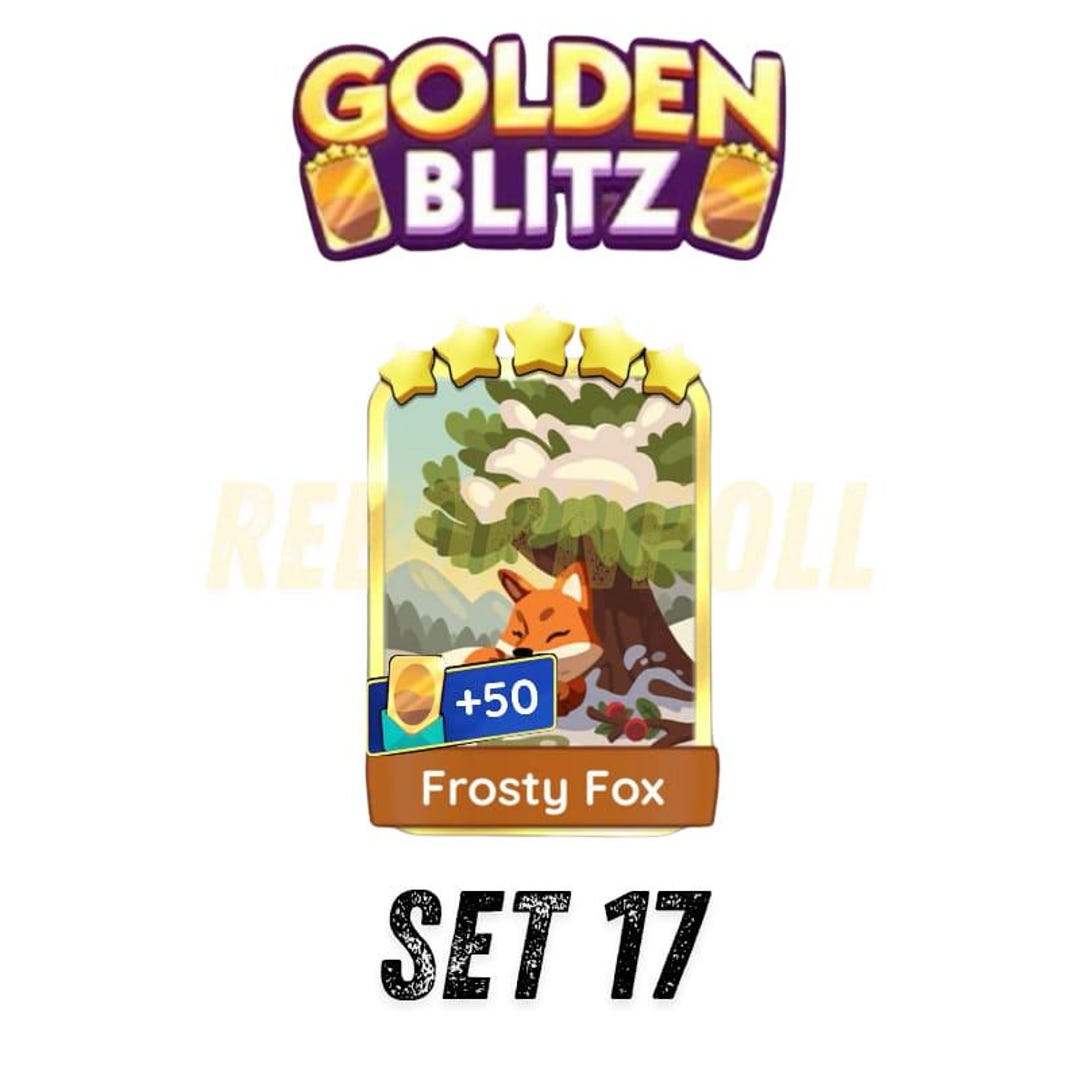 Monopoly GO GOLDEN BLITZ Frosty Fox Set 17 - Fast Delivery - Etsy