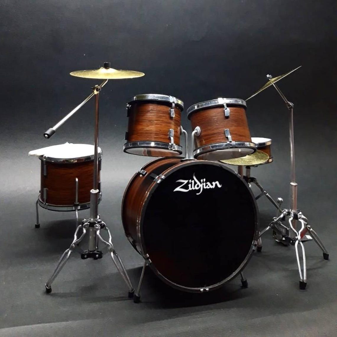 Miniature Drum Kit Exclusive Brown Musical Instrument Display Special ...