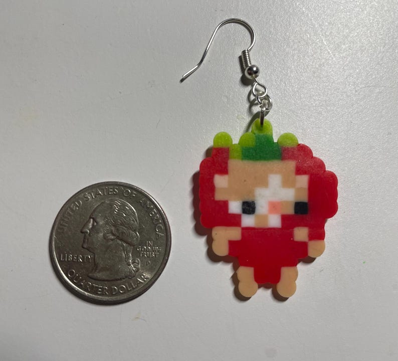 Strawberry Cat Meme Earrings - Etsy