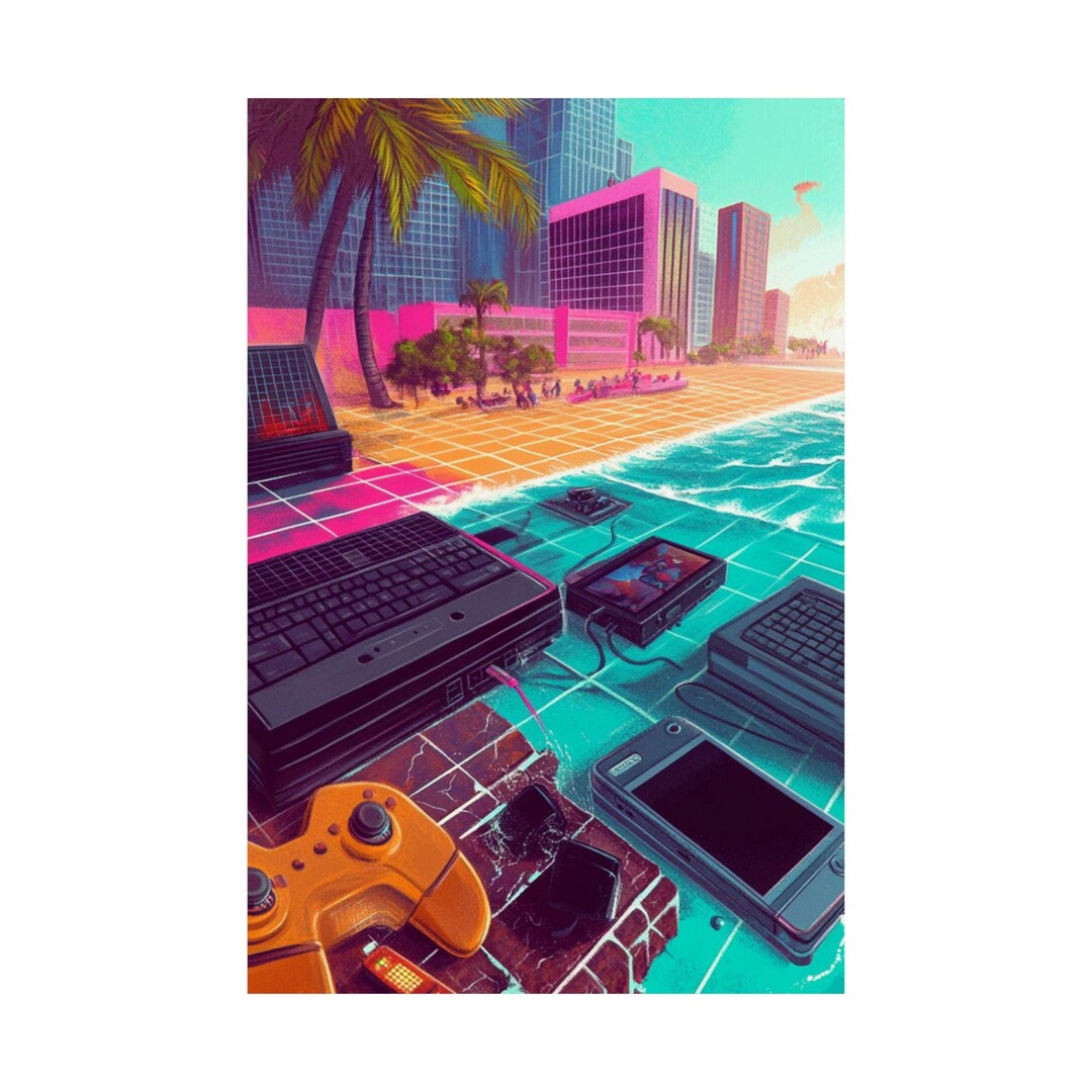 80s Retro Gamer Poster - Vintage Game Art for Retro Gaming Room Decor ...