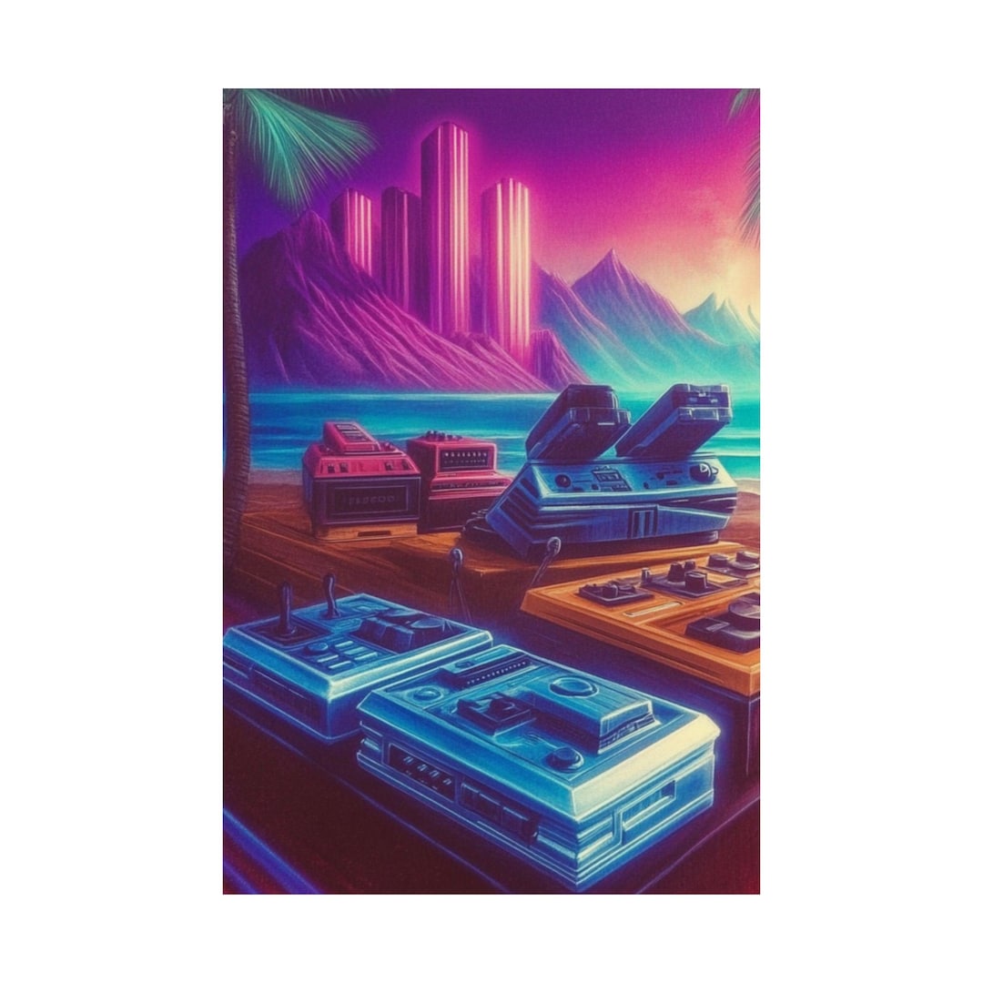 80s Retro Gamer Poster - Vintage Game Art Print, Retro Video Game Wall ...