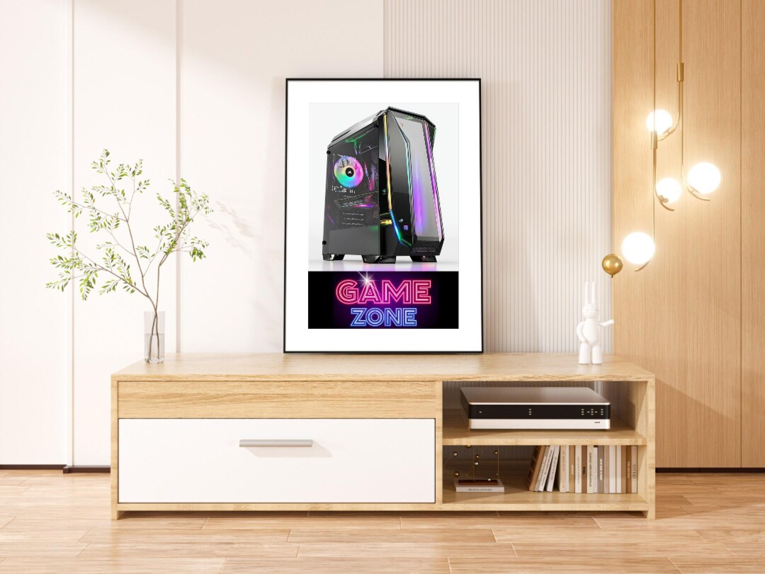 Gaming PC3 Poster - Gamer Room Wall Decor, Game System Art Print, Video ...