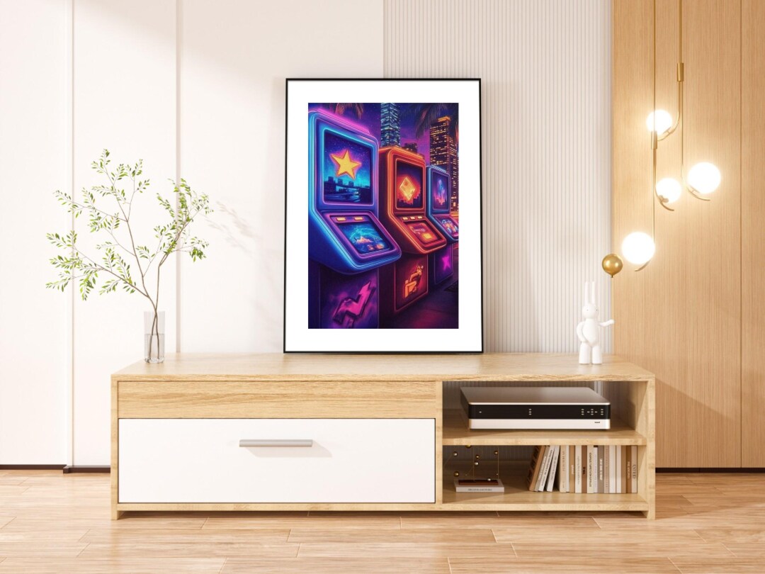 80s Retro Gamer Poster - Vintage Game Art, 80s Wall Decor for Gamers ...