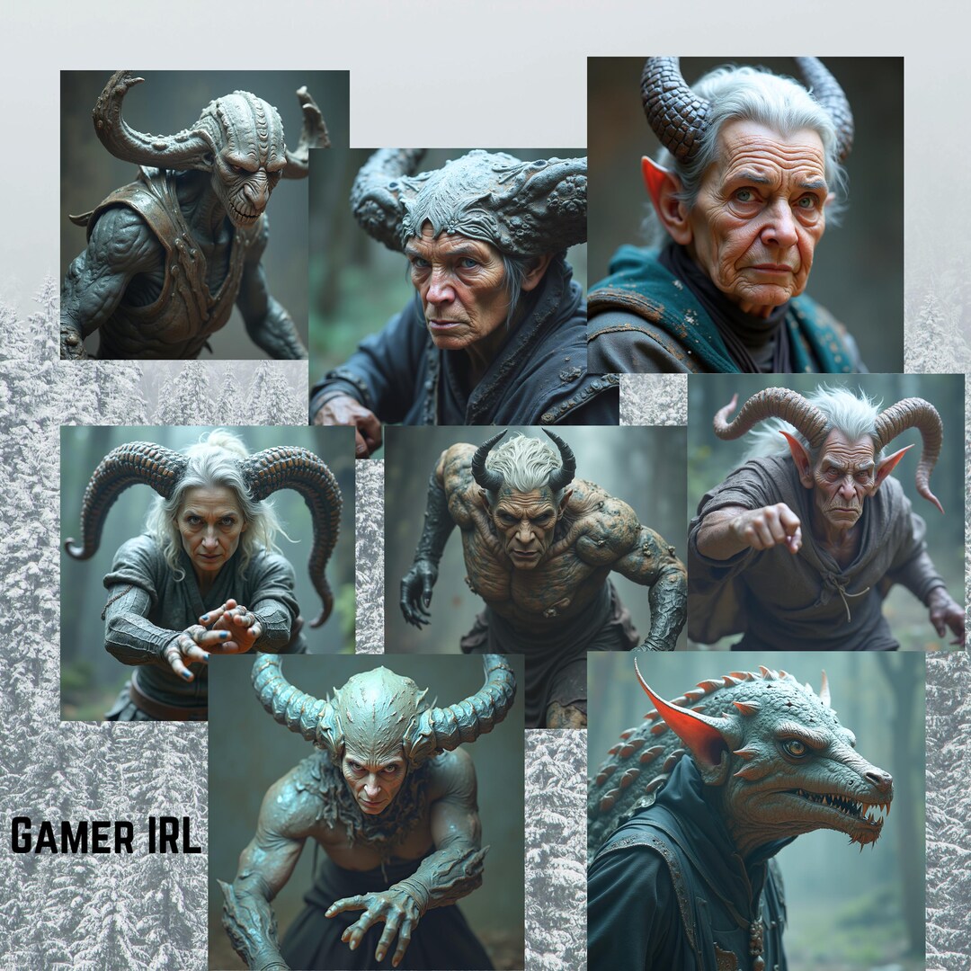 Grim Forest Demon Monster Villagers Digital Downloads | Supernatural ...