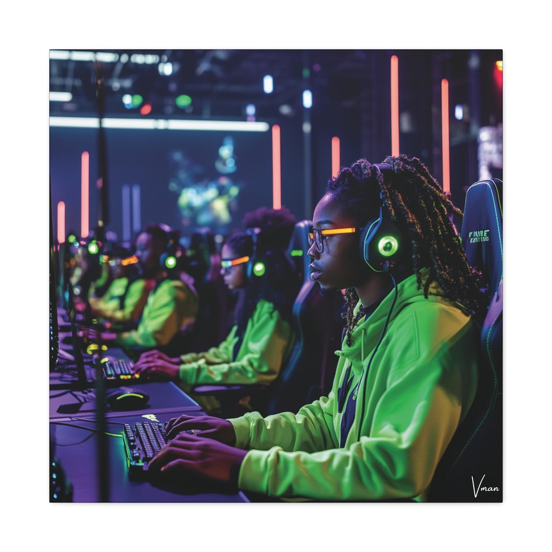 Esports Fan Art Team Gamer Art Canvas Wraps, Gaming Wall Decor, Video ...