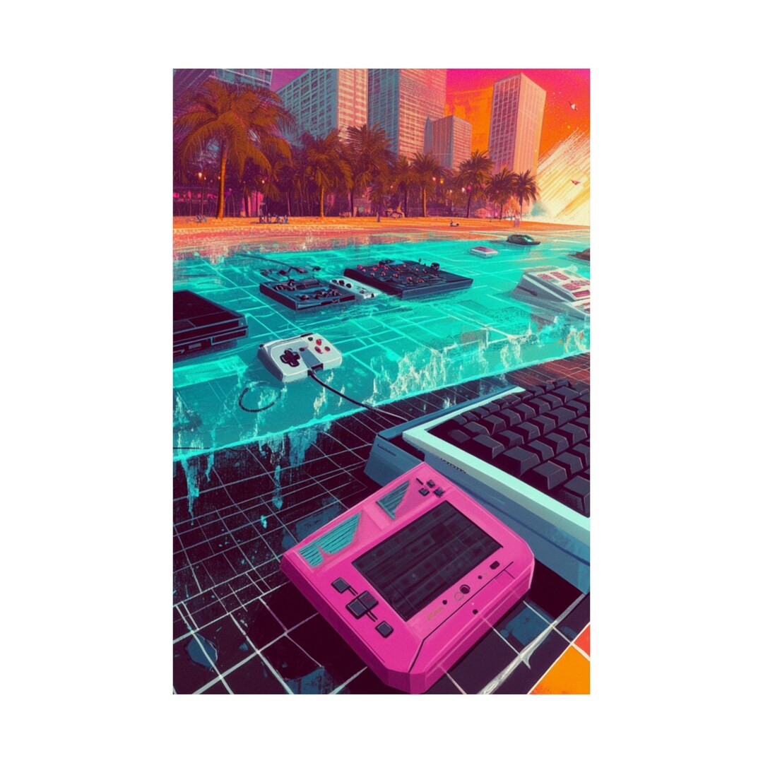 Gaming Posters Wall - Retro Gamer Poster Art for Vintage Game Room ...