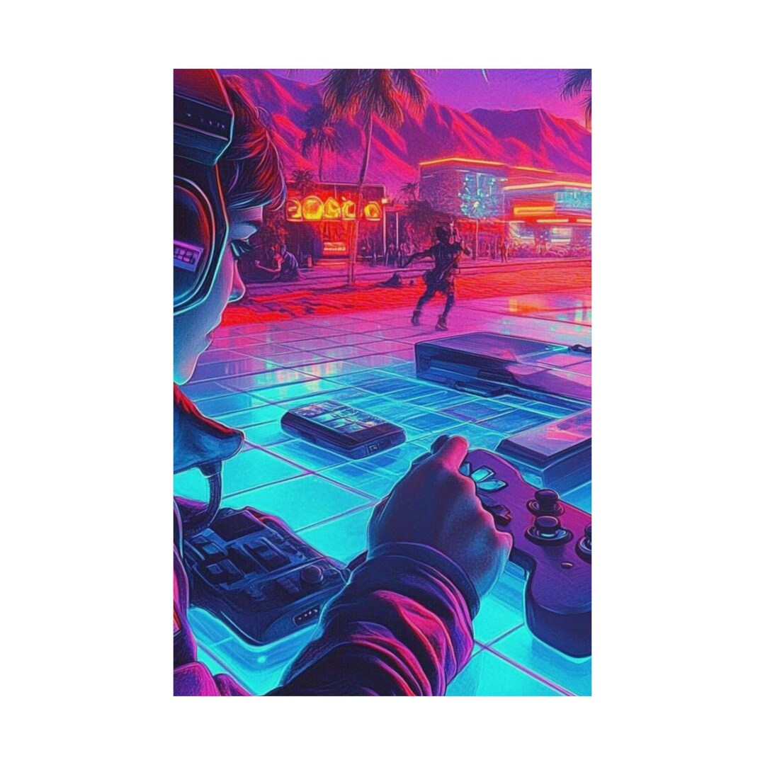 80s Retro Gamer Poster - Vintage Game Art Print, Nostalgic Wall Decor ...