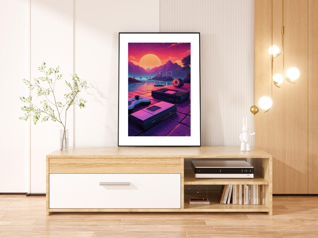 Retro Gamer Poster - Vintage Game Art Print, 80s Nostalgia Wall Decor ...