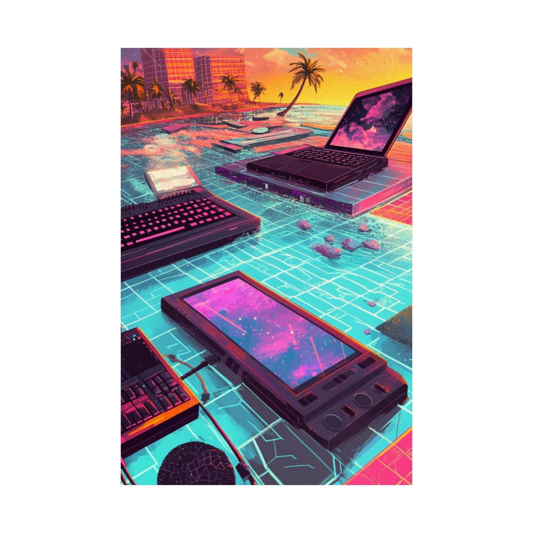 Retro Gamer Poster - Vintage Game Art Print, Nostalgic 80s & 90s Wall ...