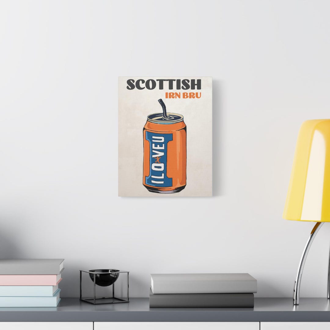 Irn Bru Canvas Print Scottish Print Bold & Colorful Beverage Art Ideal ...