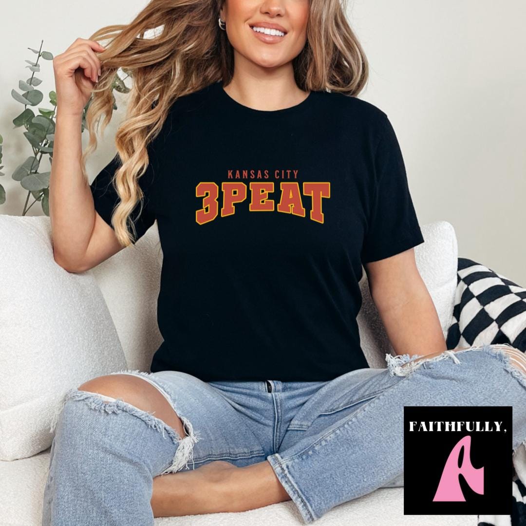 Kansas City Football Three Peat Shirt, Kansas City 3peat, Kansas City ...